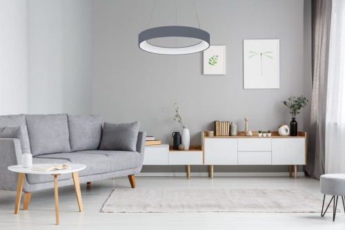 CHIARA LED 42W 3000K nowoczesna lampa wisząca okrągła szara 3945-842RP ...